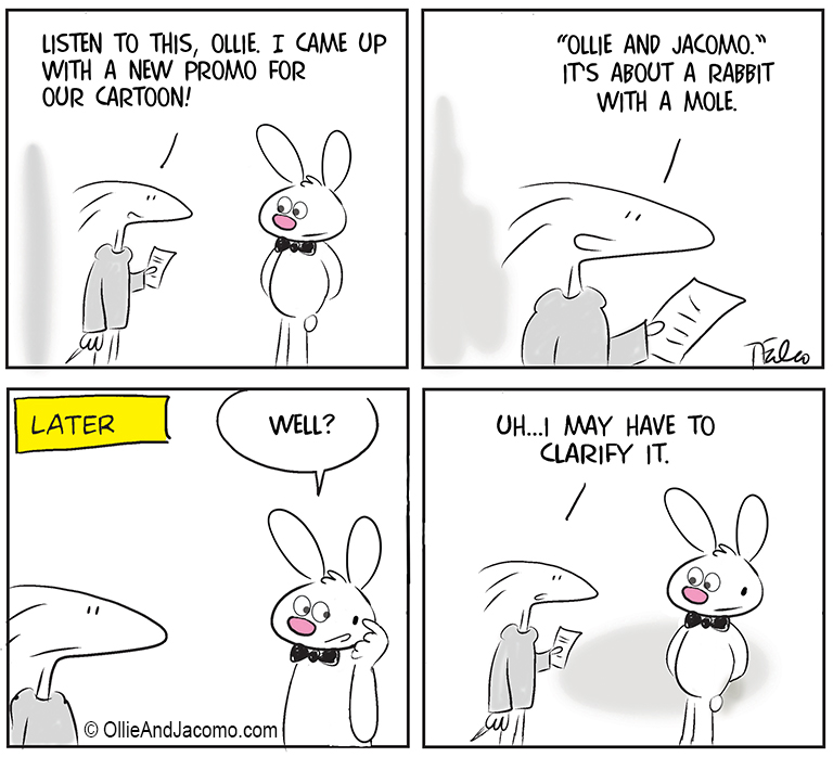 A rabbit with a mole